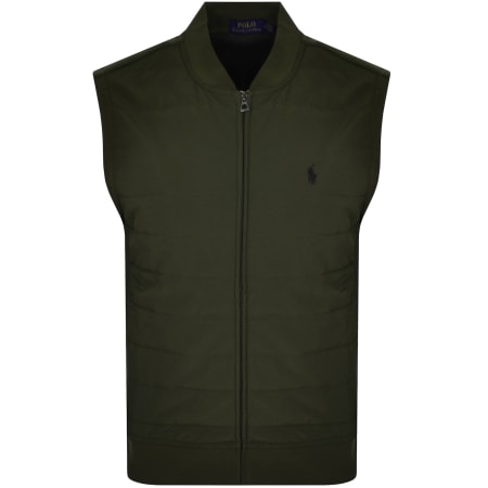 Ralph Lauren Full Zip Gilet Green | Mainline Menswear United Ralph Lauren Full Zip Gilet Green | Mainline Menswear United